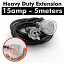 15amp (1.5mm) Extension Lead 5m (with LED Light) (Australian Plug ...