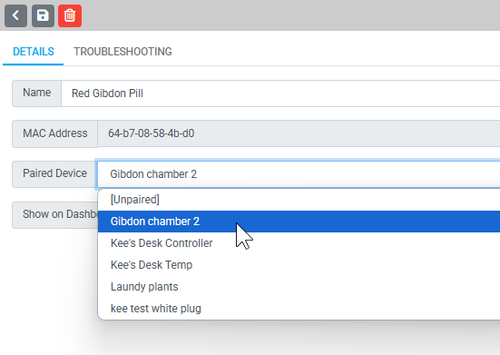 Wirelessly Charged RAPT Pill Hydrometer & Thermometer (Red Housing)