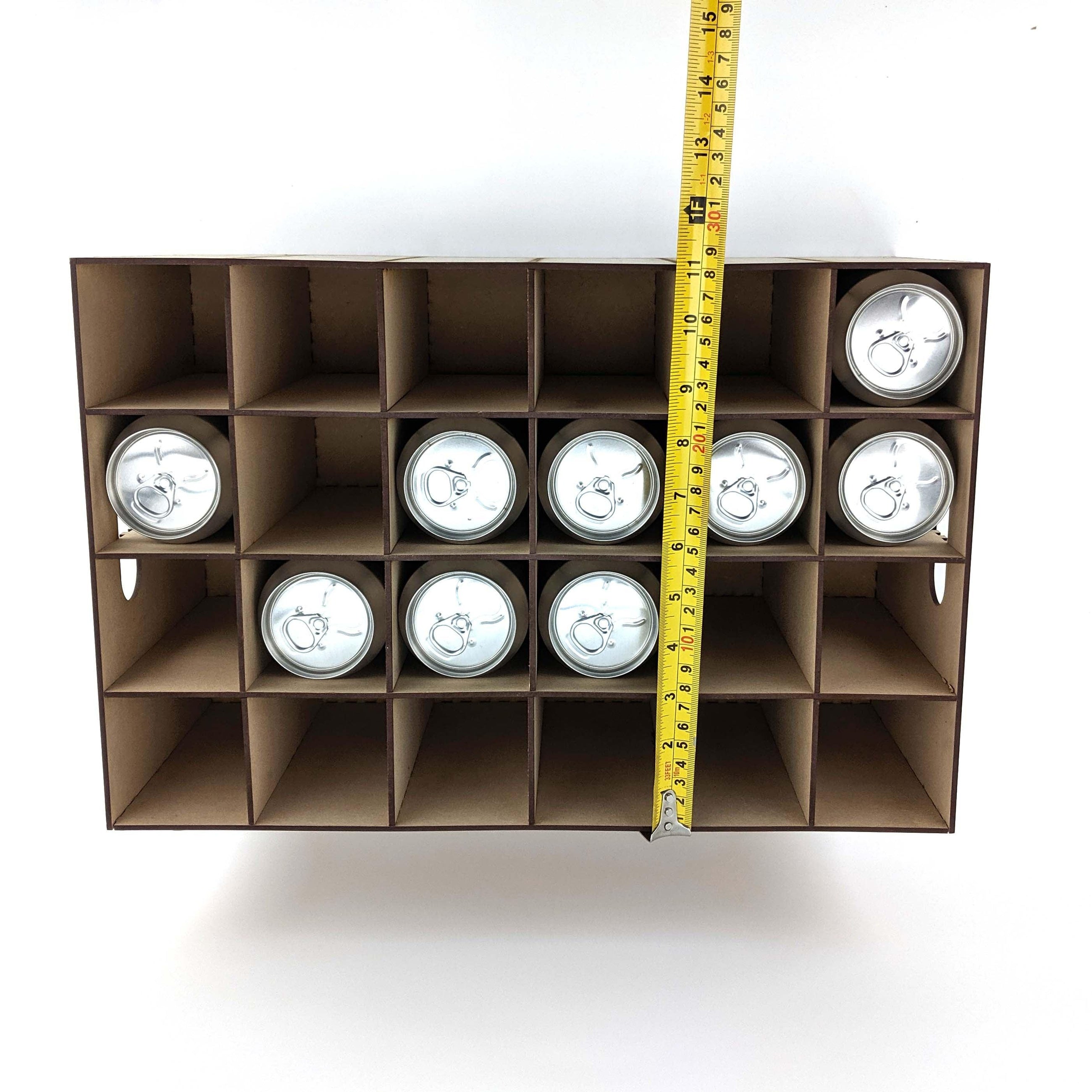 24 Can (or bottle) crate, aluminium can storage for your cellar
