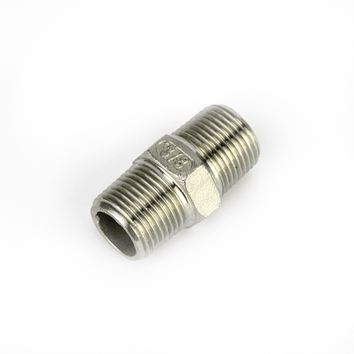 3/8 Inch BSP Stainless Steel Hex Nipple - Pipe Fitting