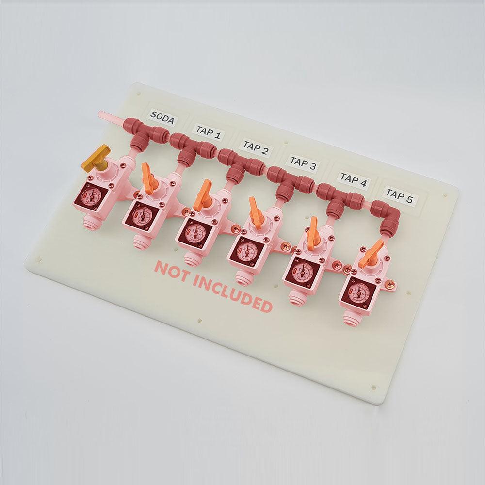 Polypropylene Food Grade Plastic Gas Board for 6 x Inline Regulators