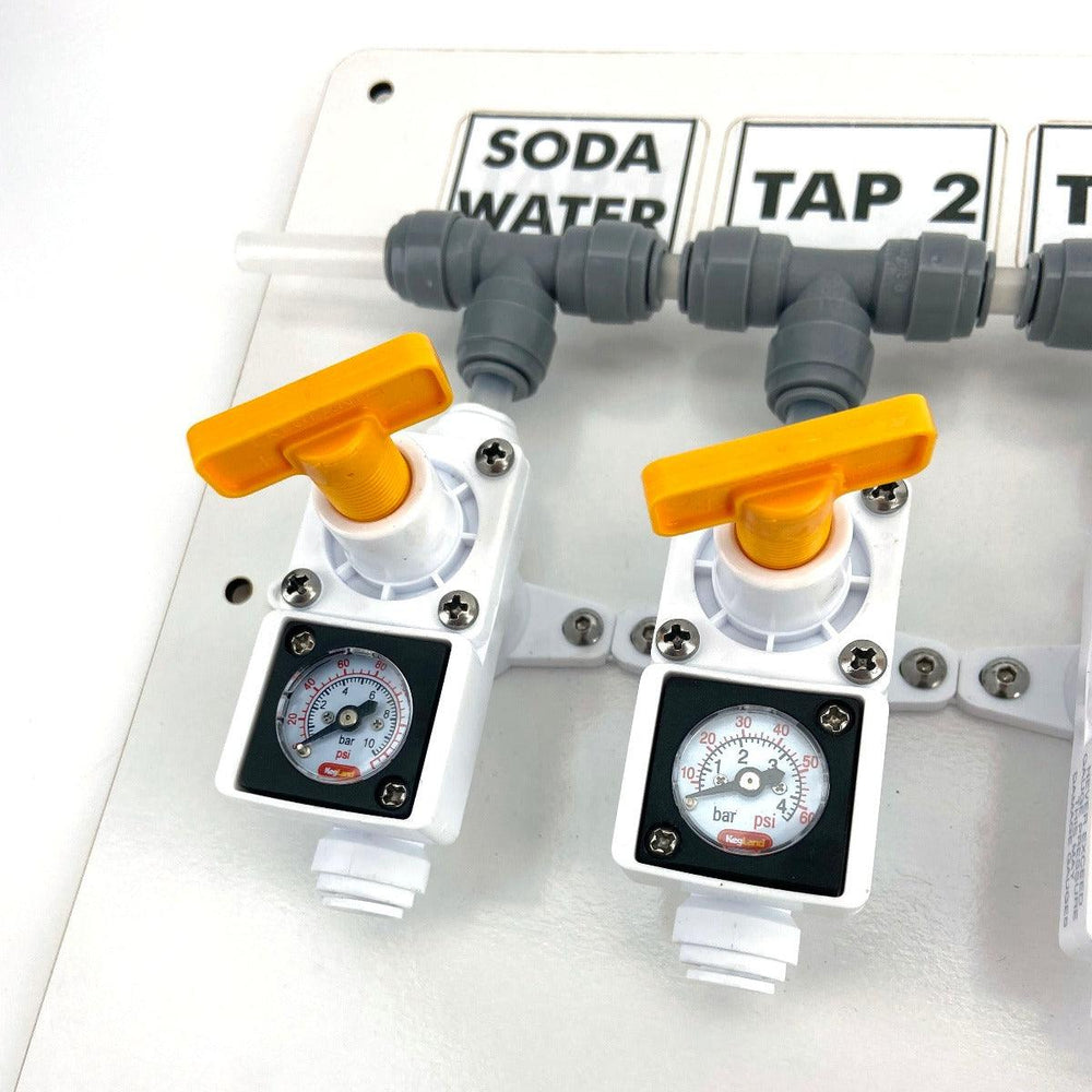 Polypropylene Food Grade Plastic Gas Board for 6 x Inline Regulators