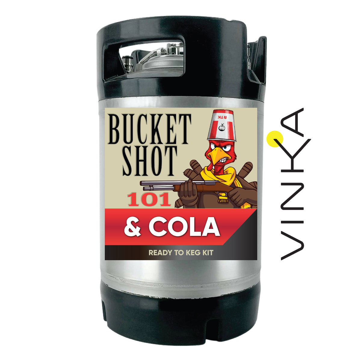 Bucket Shot 101 Kentucky Bourbon & Cola Ready to Keg Kit | 19L & 9.5L