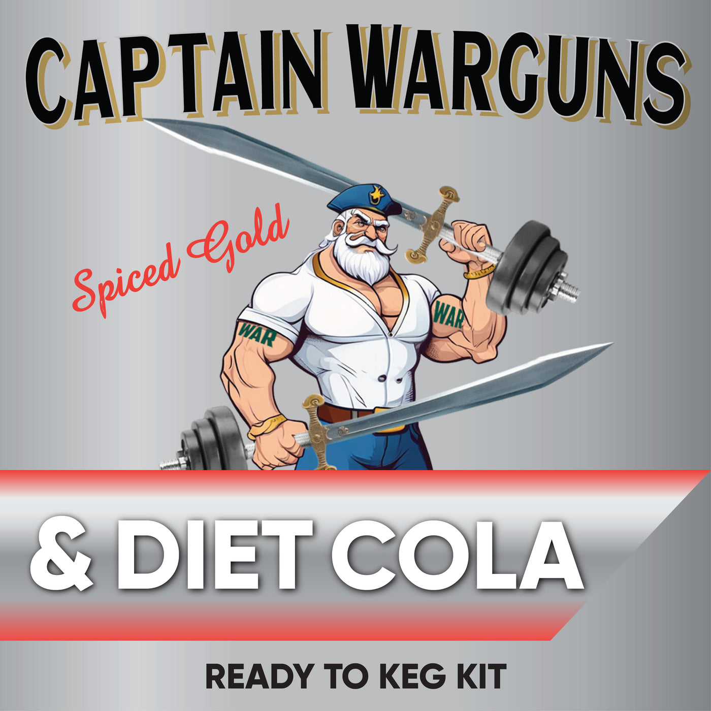 Captain Wargun's Spiced Rum and Diet Cola - Ready to Keg Kit