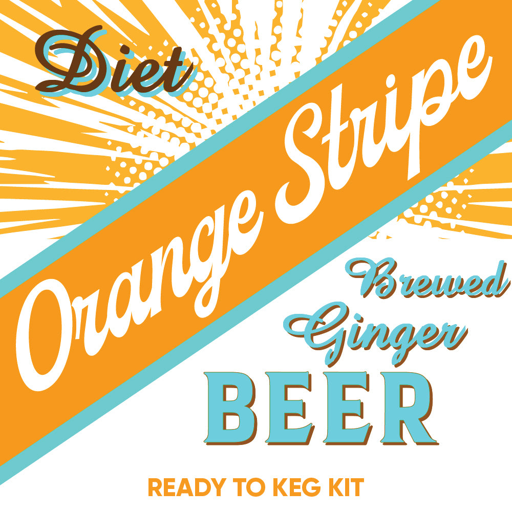 Diet Orange Stripe Brewed Ginger Beer - Jamaican - Ready To Keg Kit