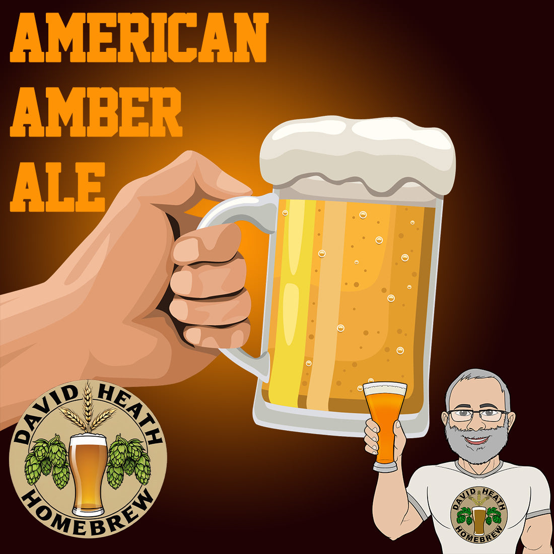 David Heath All Grain Recipe Kit | American Amber Ale | KegLand