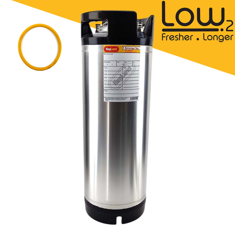 19L New Ball Lock Keg | Corny Posts | Free Beverage Tag | Low2 O-Ring
