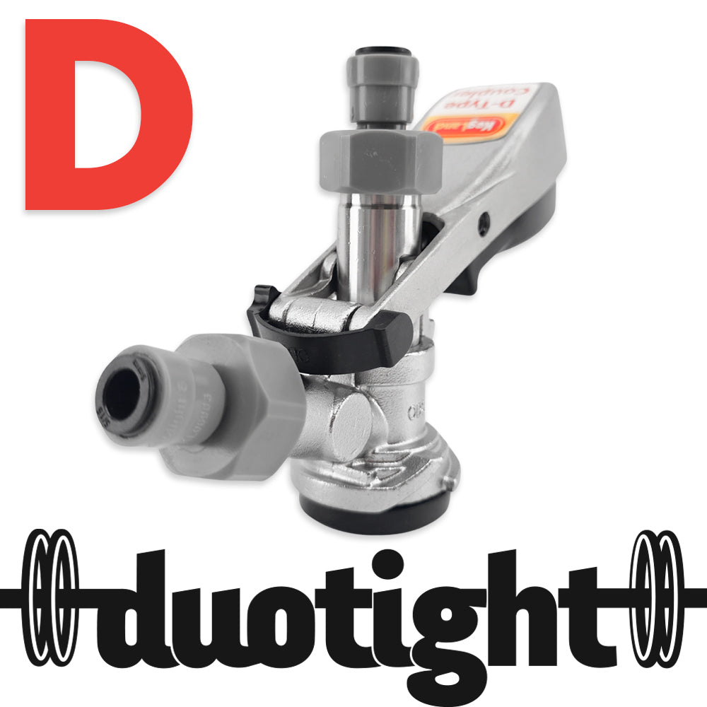 D-Type Coupler - Full Stainless Steel - duotight 5/8" to 8mm push in