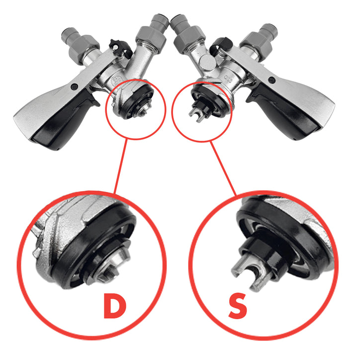 D-Type Coupler - Full Stainless Steel - duotight 5/8" to 8mm push in