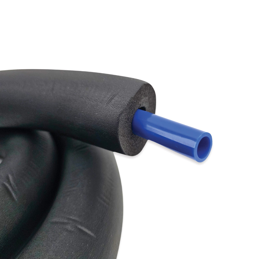 Blue Insulation Hose 12mm x 16mm with Black 15mm Thick Insulation Foam