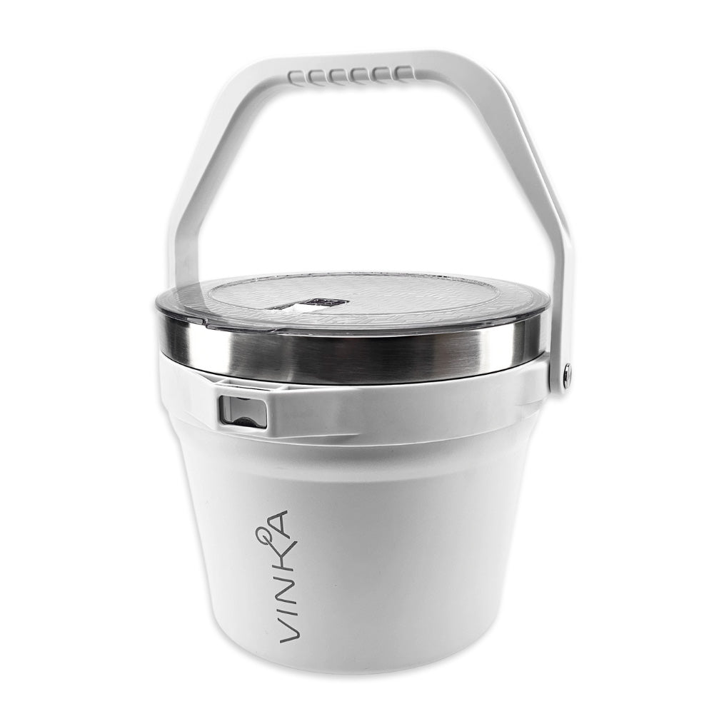 VINKA - Double Walled Vacuum Insulated Ice Bucket (7L) - Matte White