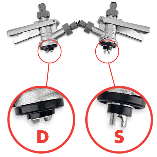 D-Type Keg Coupler All-SS with 8mm duotight Push-Fit | KegLand