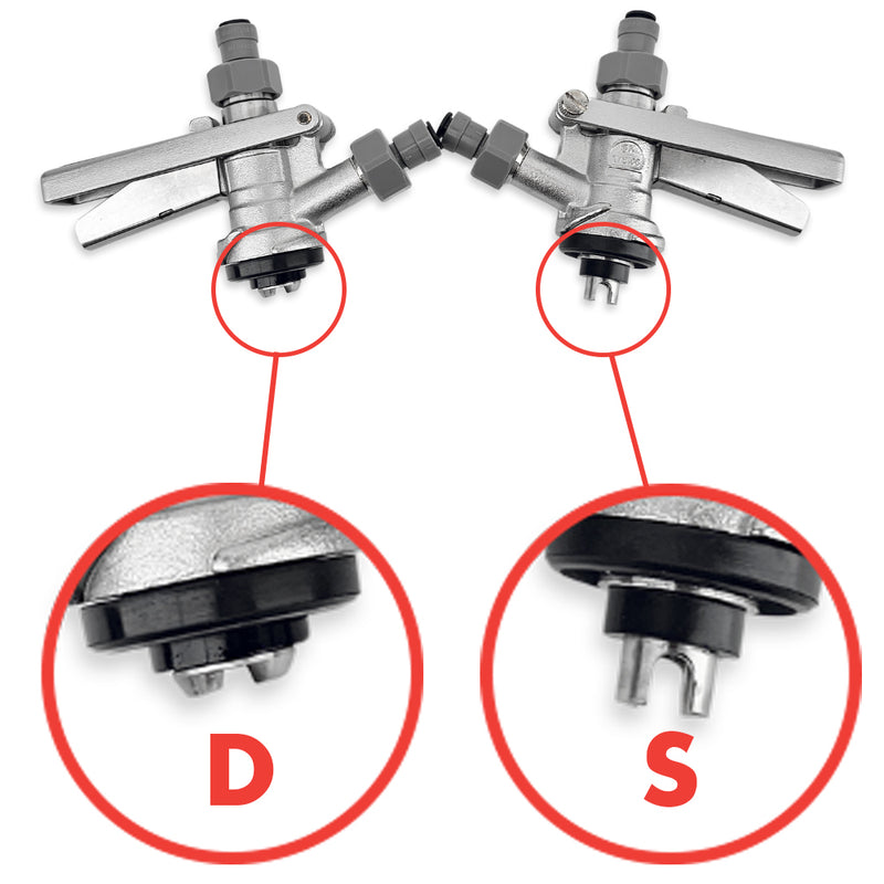 D-Type Keg Coupler All-SS with 8mm duotight Push-Fit | KegLand