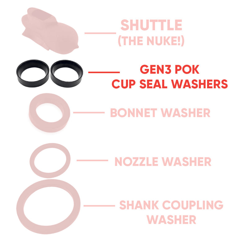 Nukatap Individual Black G3 Cup Seal Washer