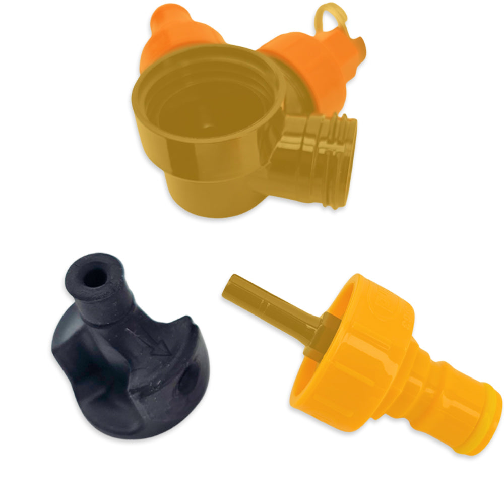 PCO38 Gen2 Black Elbow Cap Insert - Dip Tube to Carbonation Cap Joiner