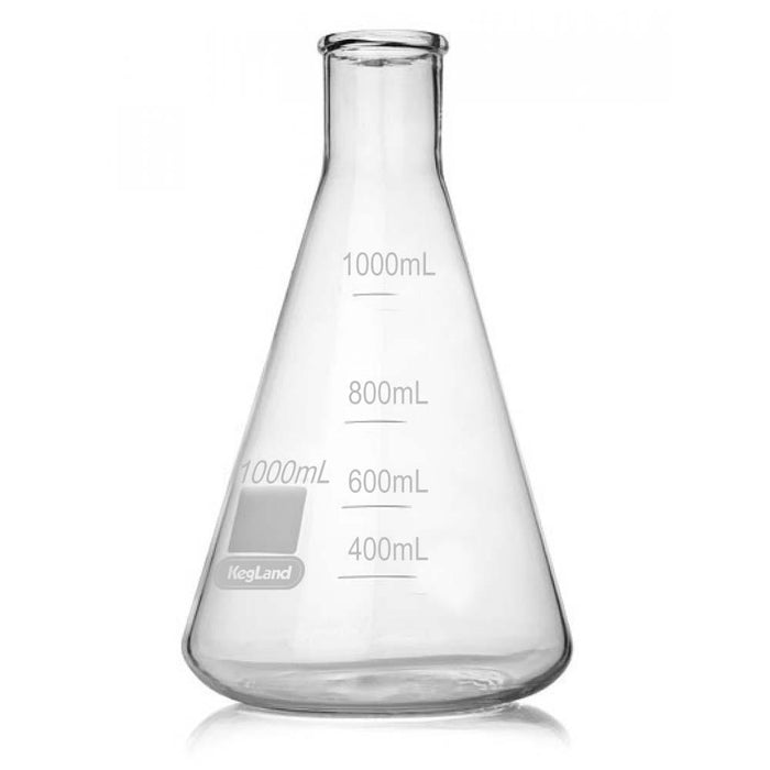 Borosilicate Erlenmeyer Conical Flask 1000ml | 1L