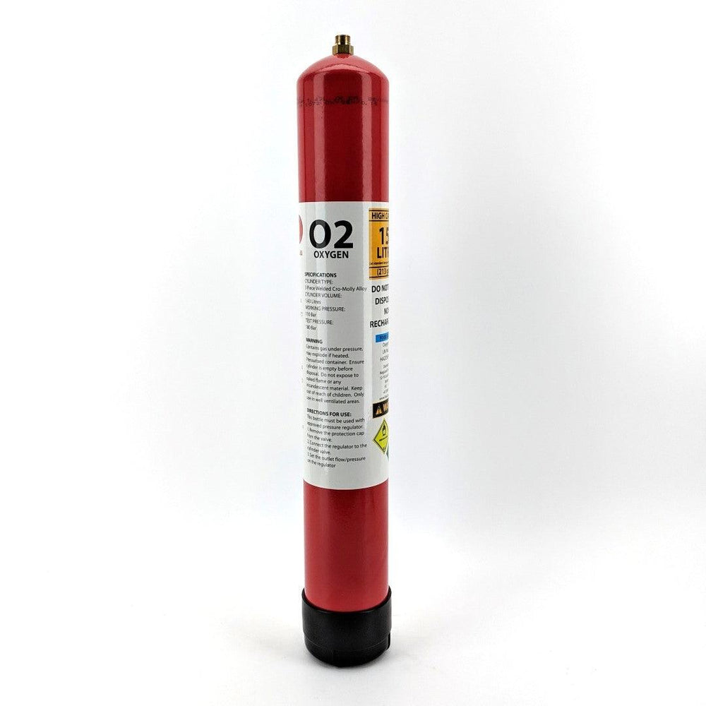 Disposable Gas Cylinder - 1.43L - 110Bar Oxygen