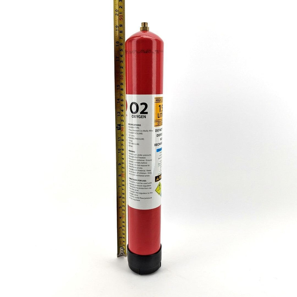 Disposable Gas Cylinder - 1.43L - 110Bar Oxygen