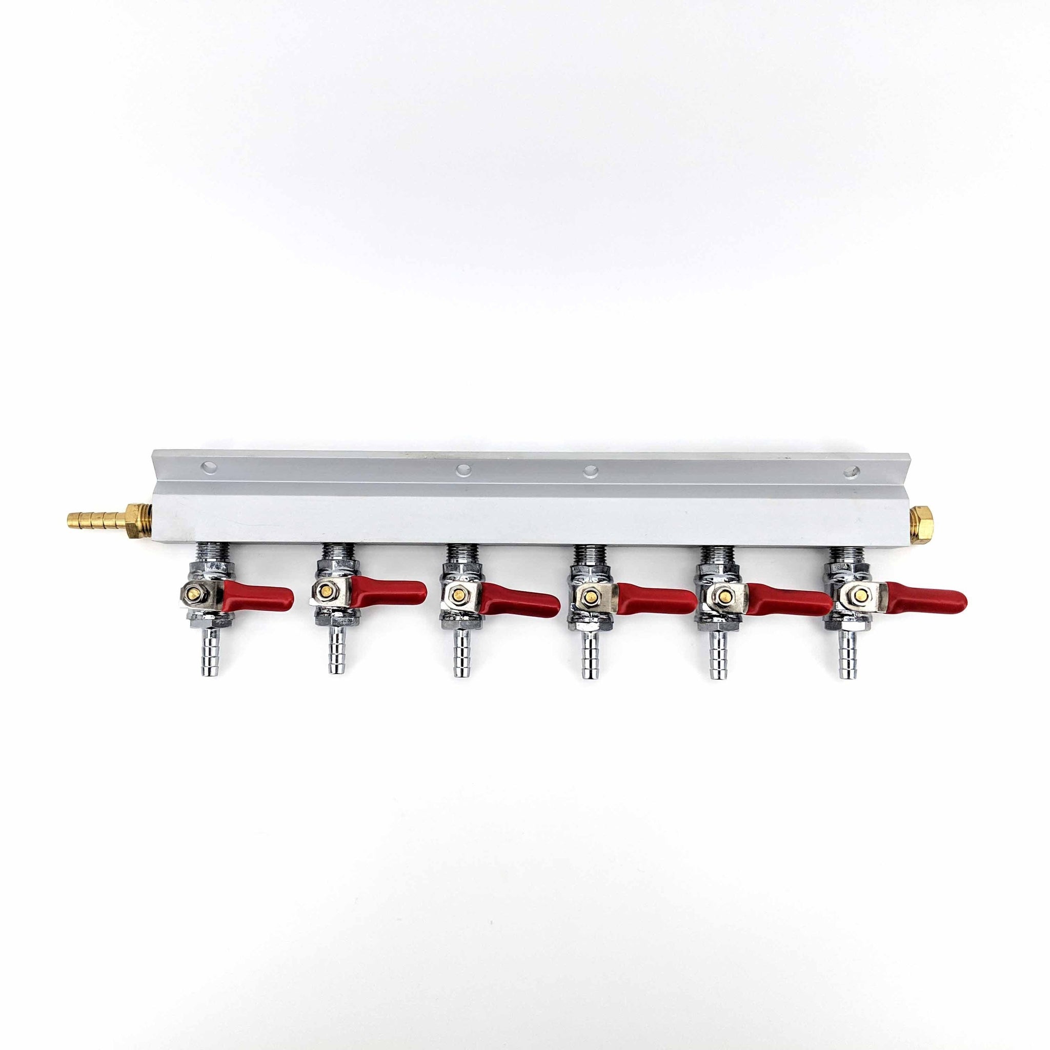 6 Output / 6 Way Manifold Gas Line Splitter with Check Valves (1/4 ...
