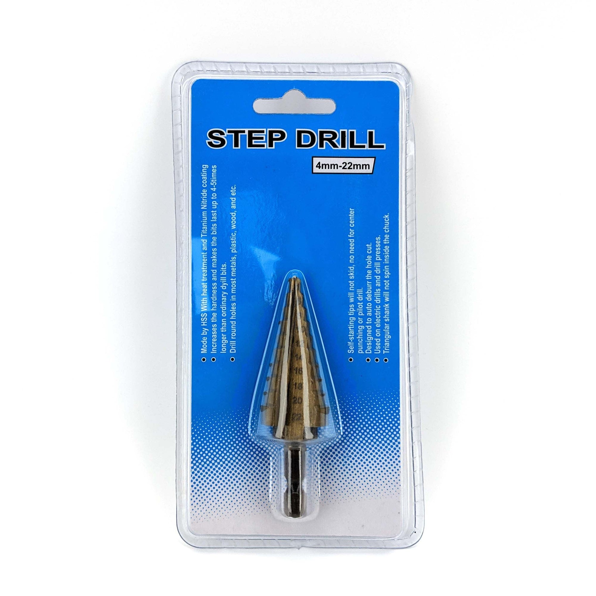 Titanium Coated Step, stepped Drill Bit, HSS, for Metal, Wood and ...