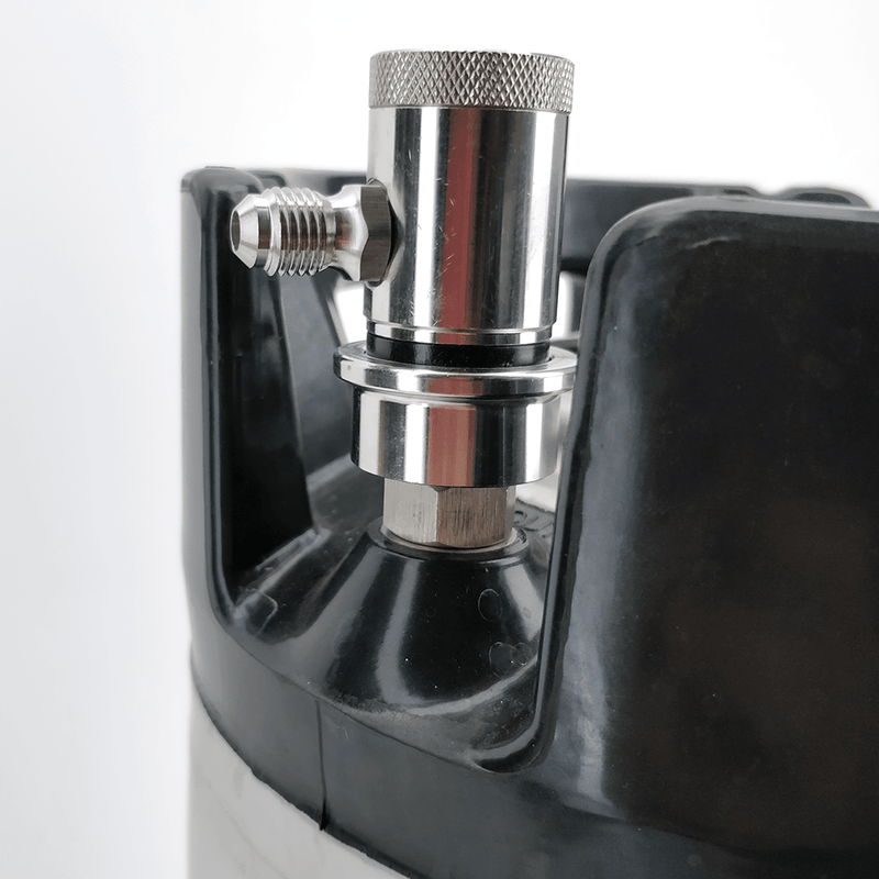 Machined Stainless Ball Lock Disconnect - MFL Threaded (Black/Liquid)