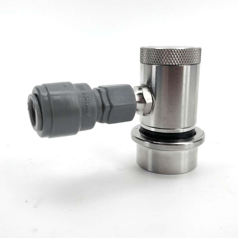 Machined Stainless Ball Lock Disconnect - MFL Threaded (Black/Liquid)