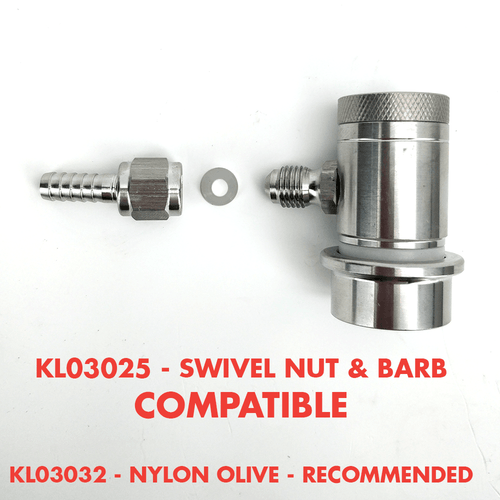 Machined Stainless Ball Lock Disconnect - MFL Threaded (Grey/Gas)