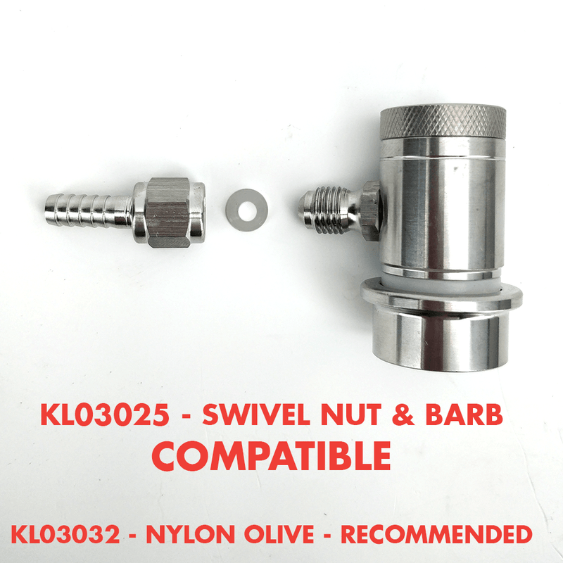 Machined Stainless Ball Lock Disconnect - MFL Threaded (Grey/Gas)