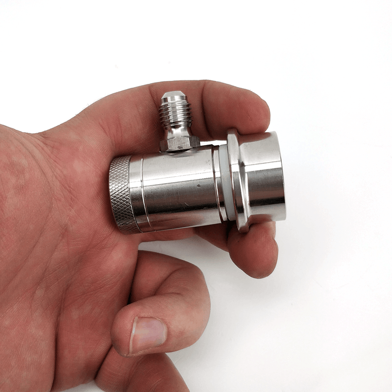 Machined Stainless Ball Lock Disconnect - MFL Threaded (Grey/Gas)