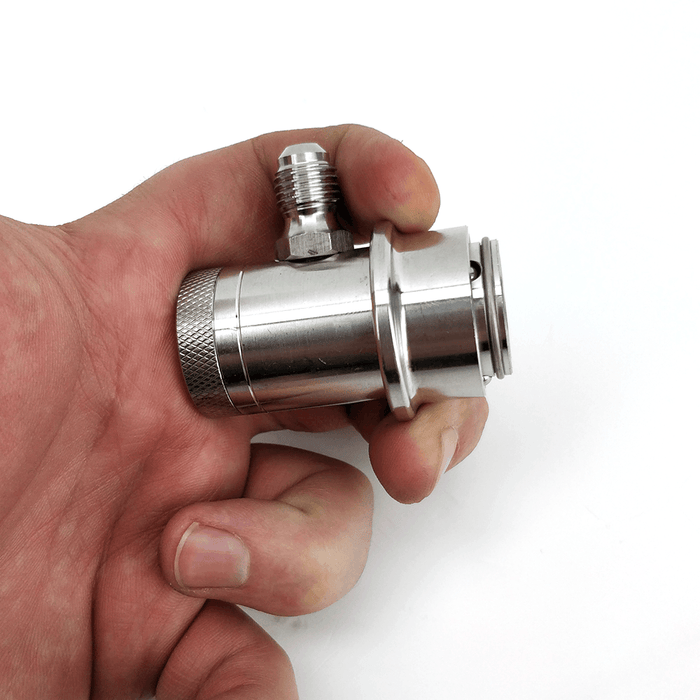 Machined Stainless Ball Lock Disconnect - MFL Threaded (Grey/Gas)