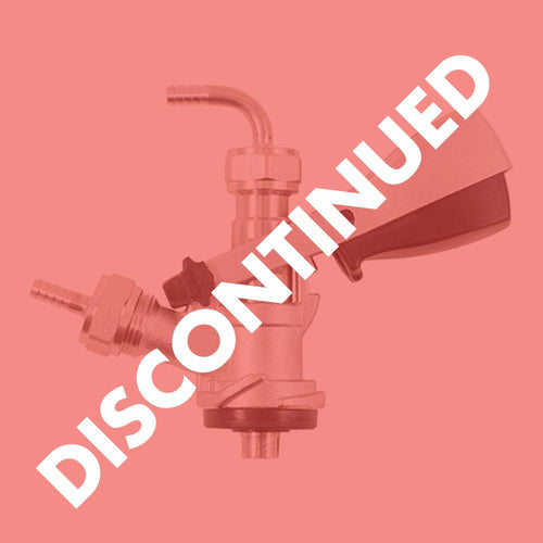 Stainless steel S-type keg coupler is used to dispense commercial kegs